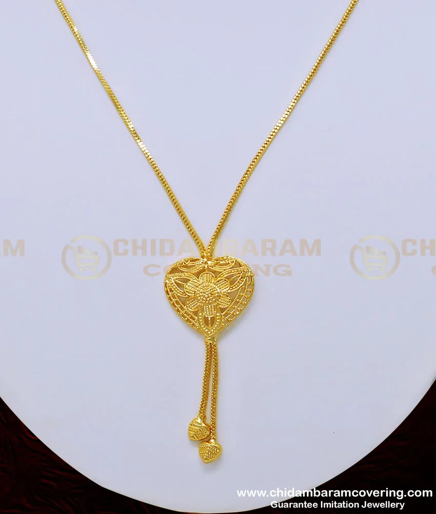 Buy Stylish Short Chain with Heart Shape Dollar for Girls