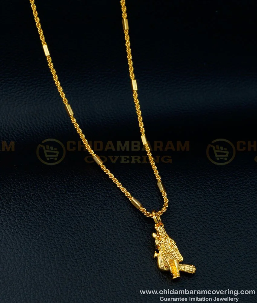 Buy Daily Wear Vel Murugan Pendant Designs with Short Chain 1 Gram Gold ...
