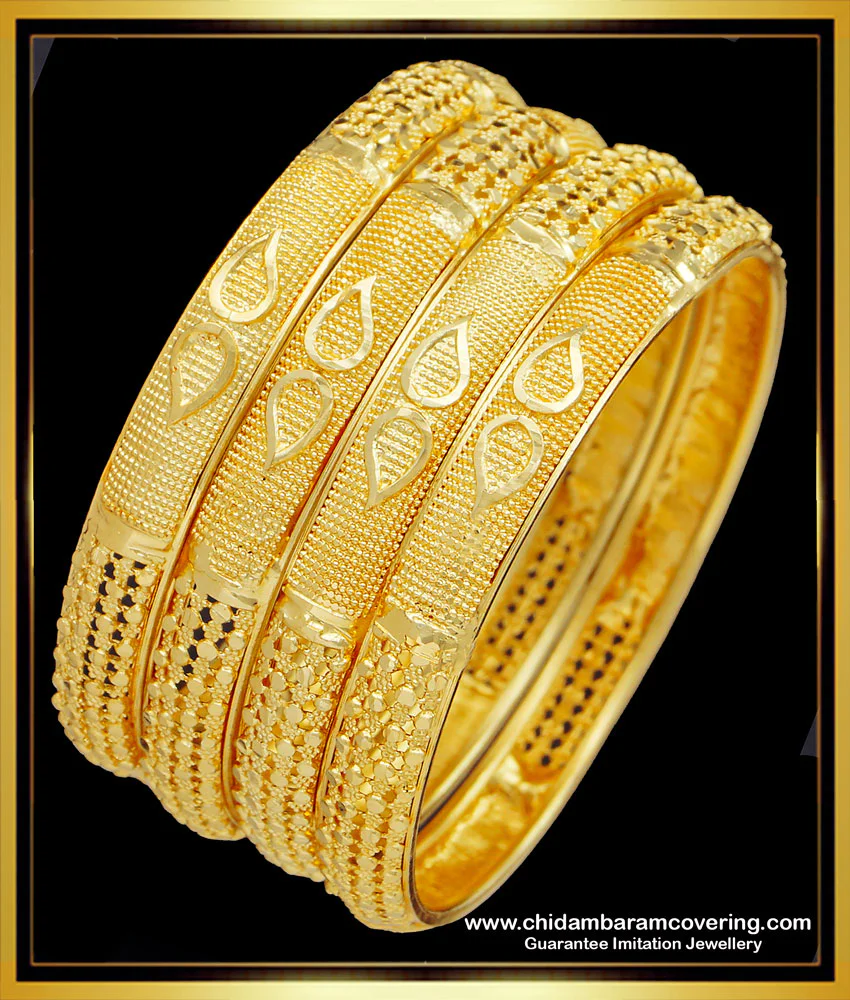 Buy Latest Design Light Weight Bangles 4 Pcs Set Bridal Wear Bangle ...