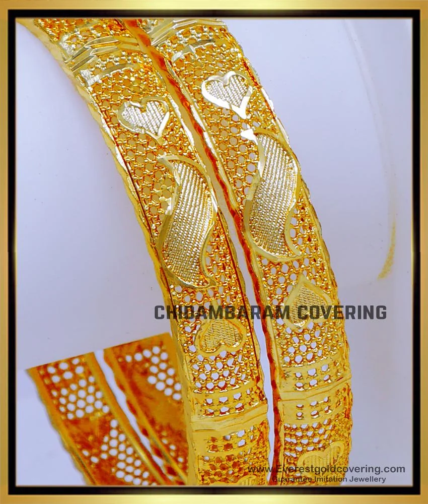 Buy Real Gold Design First Quality 1gm Gold Plated Bangles