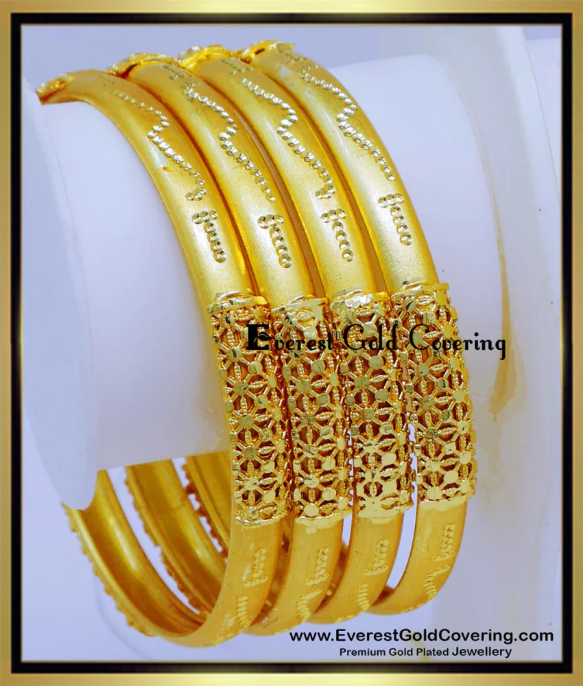 Buy Gold Look Wedding Forming Gold Bangles Set for Women