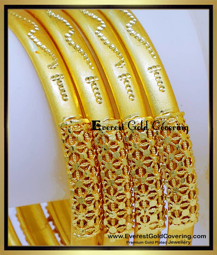 Buy Gold Look Wedding Forming Gold Bangles Set for Women