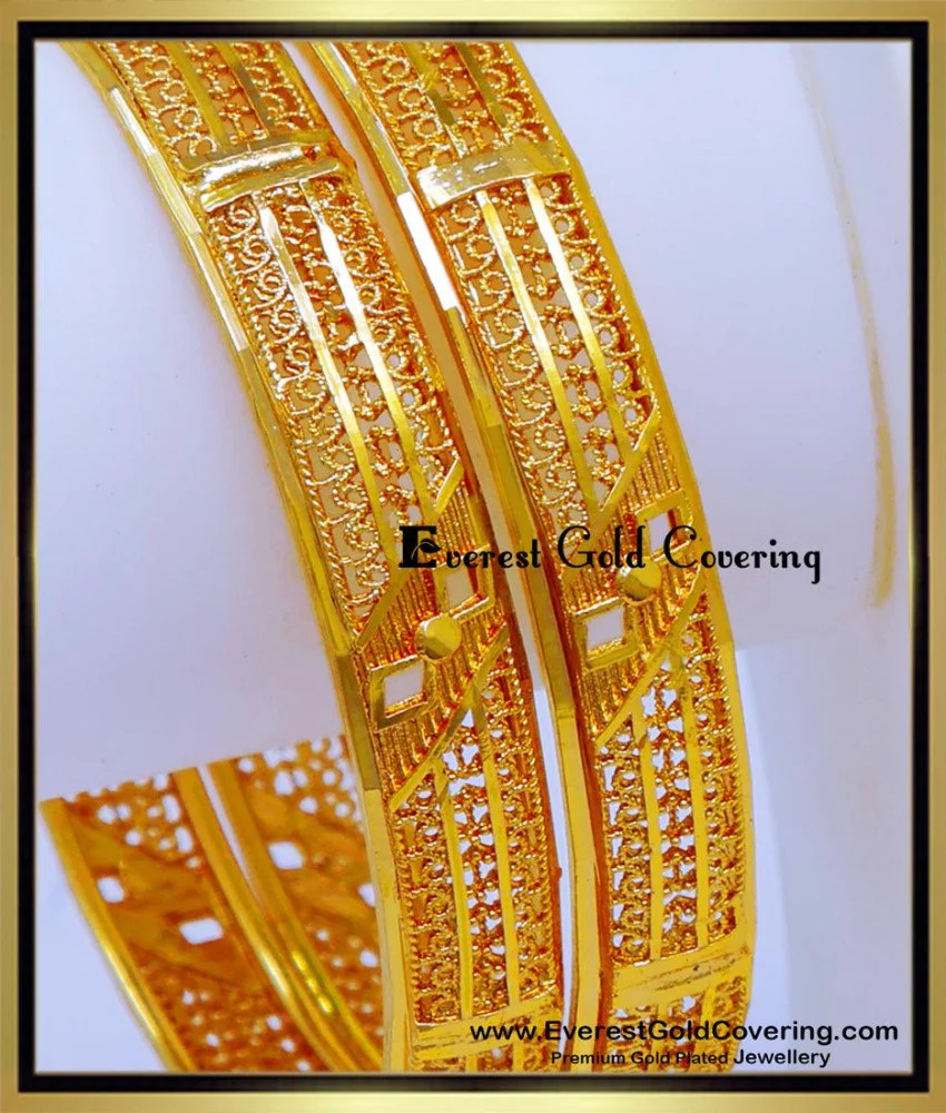 Buy One Gram Gold Bangles Design Light Weight Jewelry