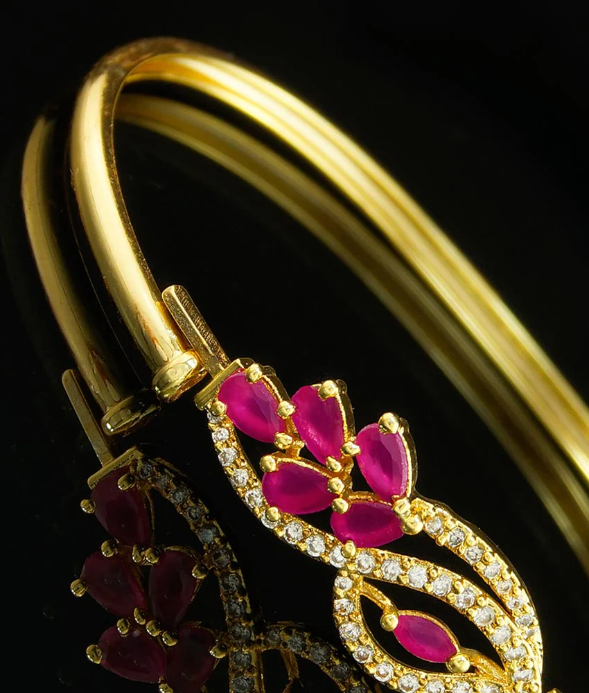 Buy New Party Wear High Quality Ad Stone Simple Gold Bracelet Designs ...