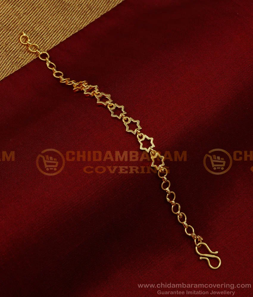 Buy Modern Daily Wear Simple Gold Bracelet Design for Women