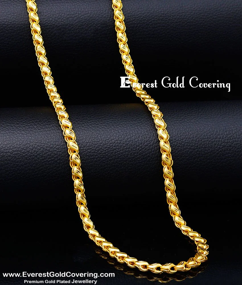 Buy Traditional 2 Gram Gold Sundari Chain Model for Men