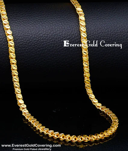 Buy 2 Gram Gold Forming Oval Shape Gold Chain Design For Men