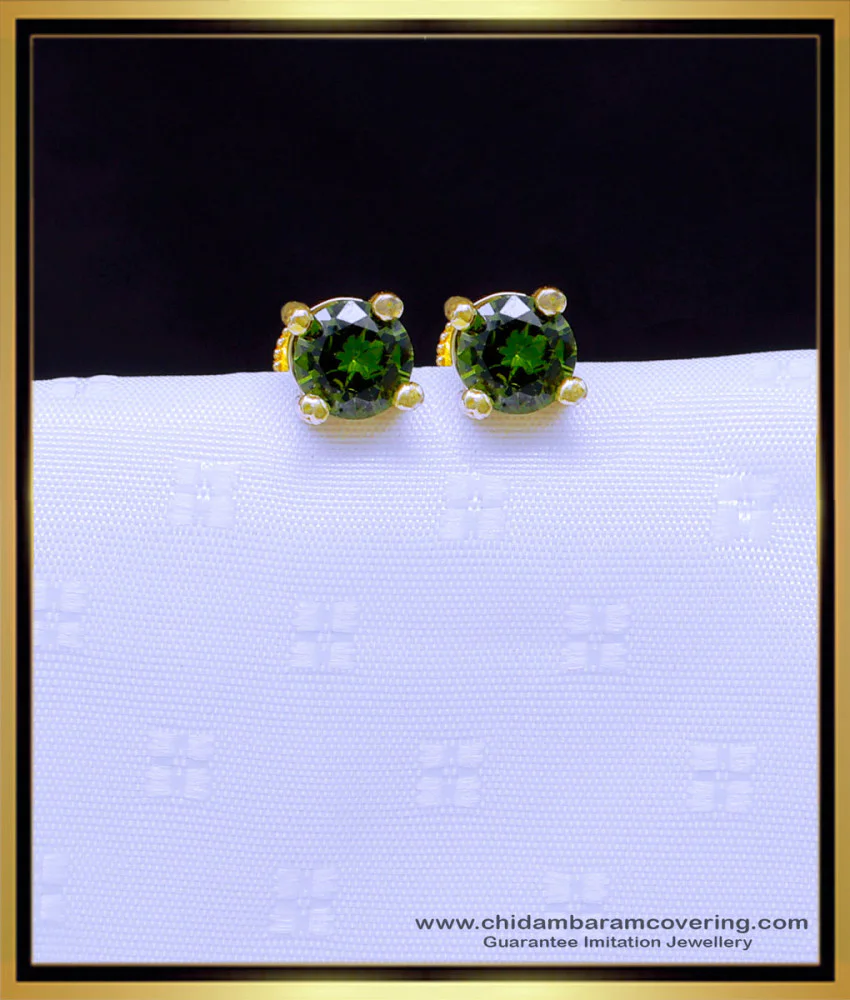 Buy Gold Plated Jewellery Single Stone Earrings Online