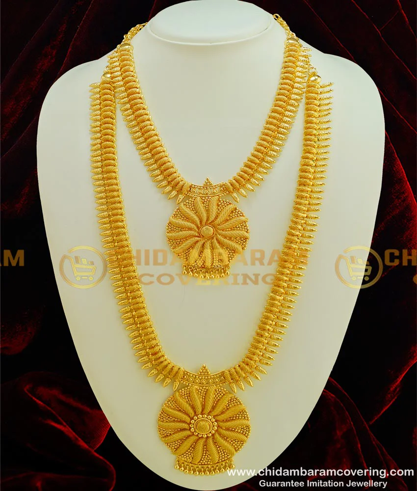 Buy New Arrival Big Round Pendant Bridal Gold Heavy Necklace and Haram ...