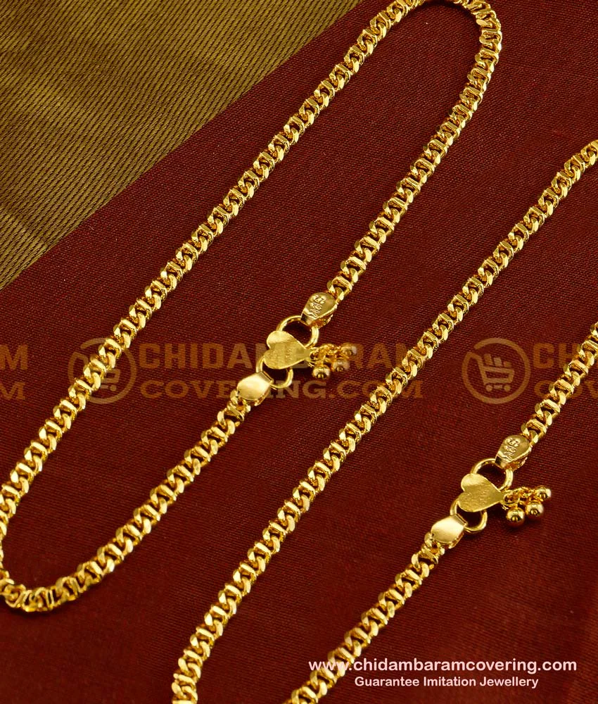 Buy Stylish Gold Plated Flexible Link Chain Anklet Design Buy Online