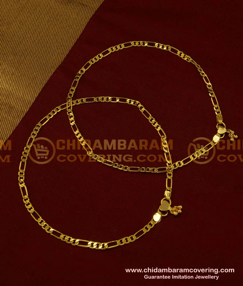 Buy Real Gold Design Light Weight Sachin Chain Padasaram Anklet for ...