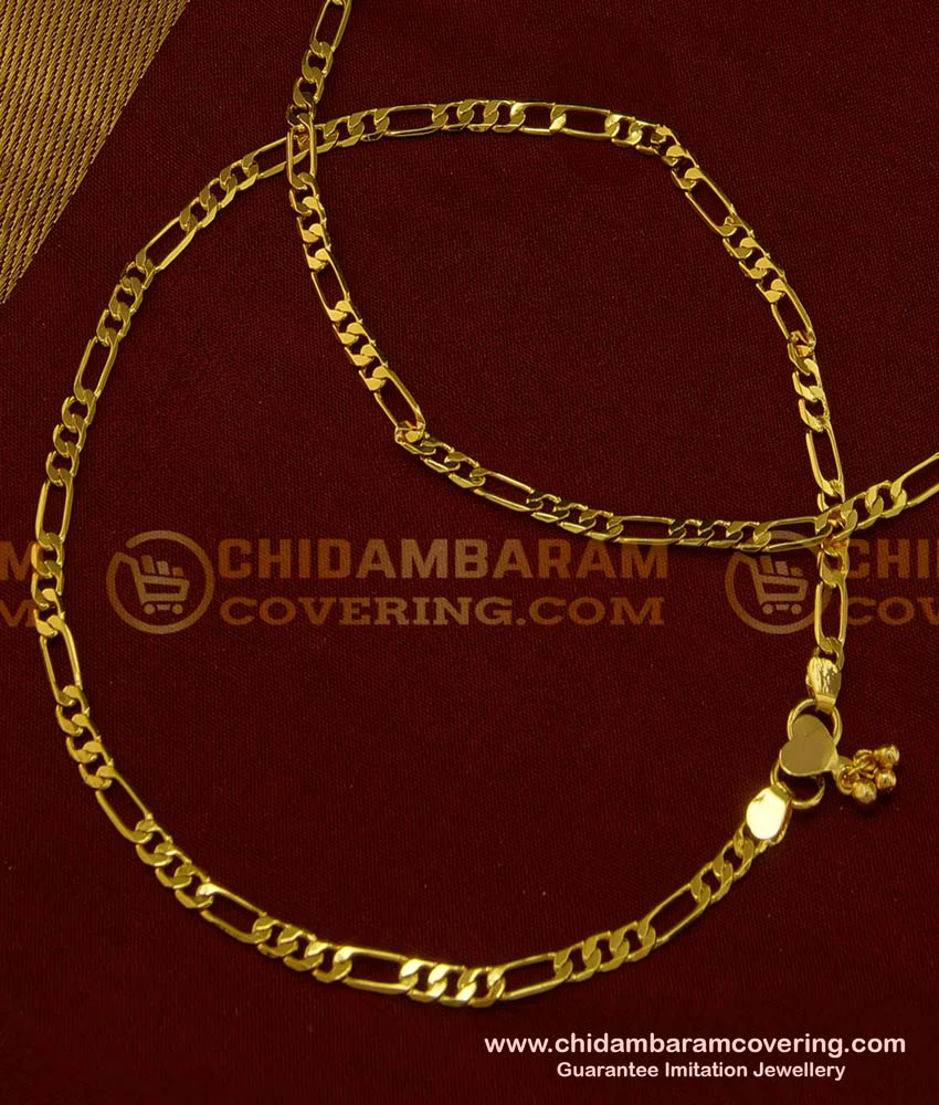 Buy Real Gold Design Light Weight Sachin Chain Padasaram Anklet for ...