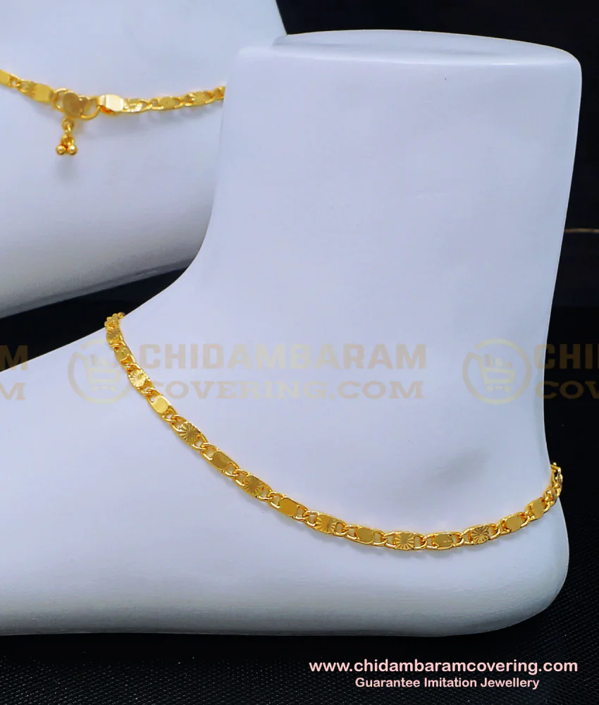 Buy Light Weight Leg Padasaram Simple Chain Guarantee Anklet Imitation ...