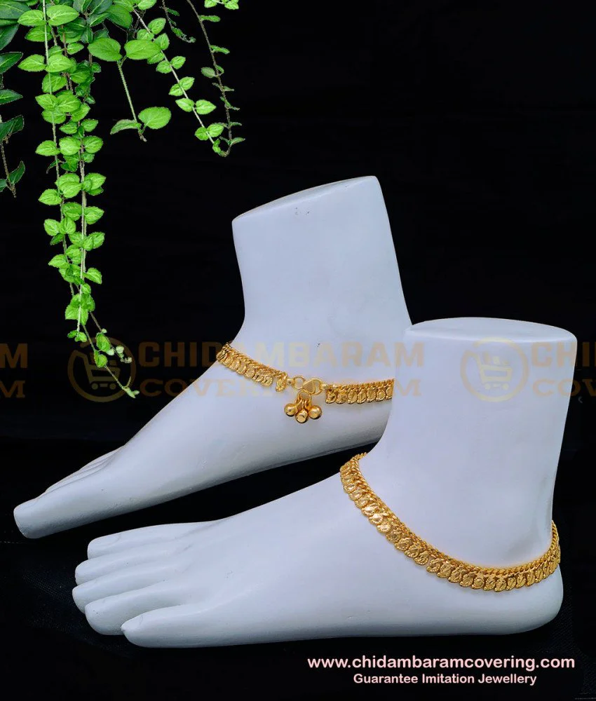 Buy Trendy Gold Look Mango Design One Gram Gold Anklet Buy Online