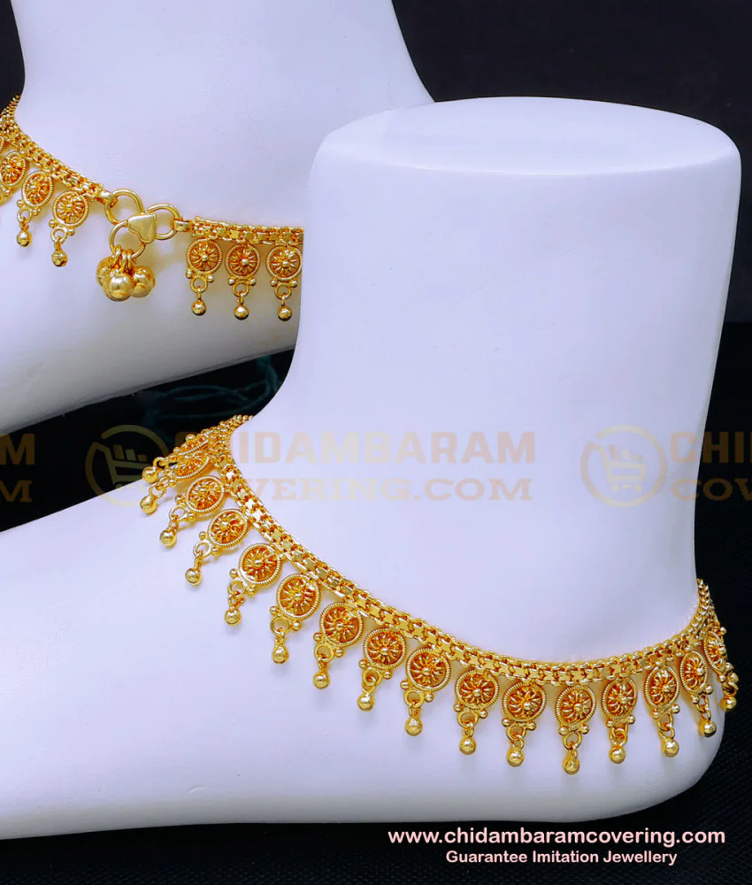 Buy New Model Gold Kolusu Design Gold Anklet Designs in Dubai