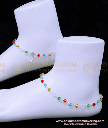 Buy Simple Payal Design Fancy Anklet Designs in Silver