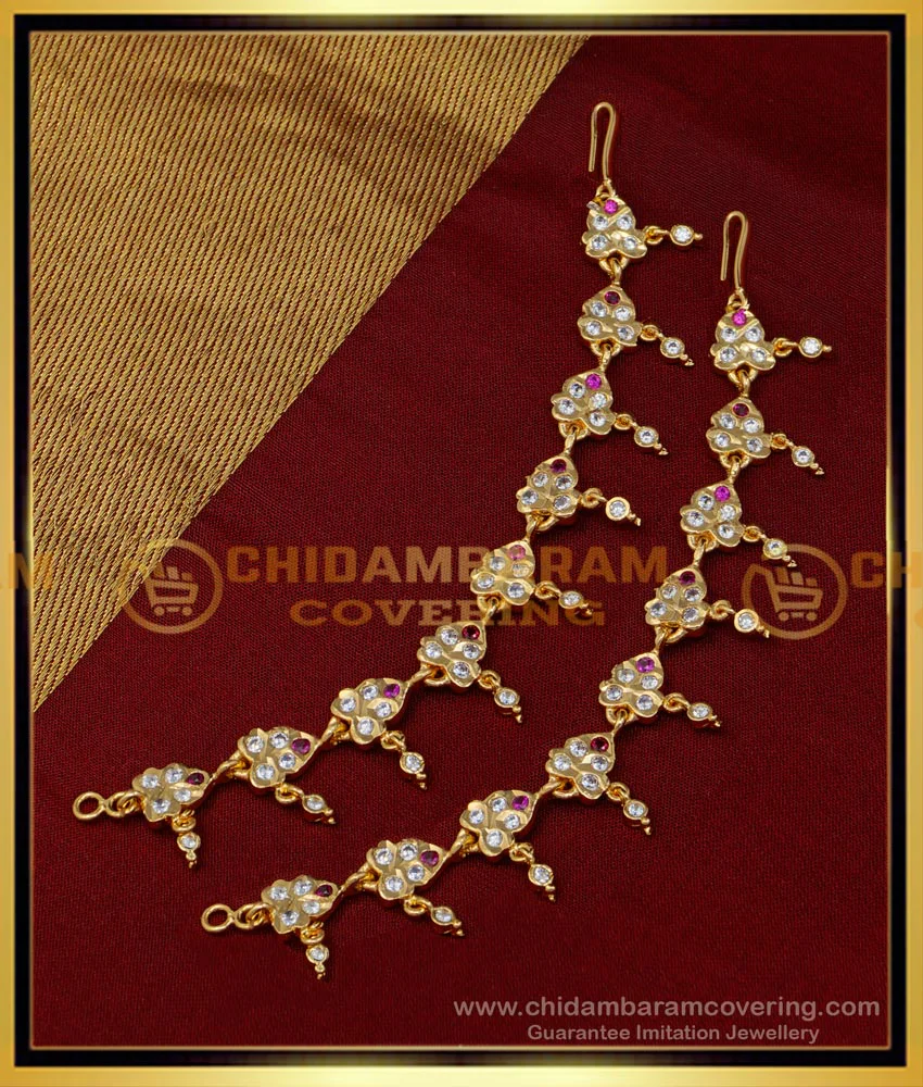 Buy Traditional Impon Stone Ear Chain Design Bridal Wear Matilu Buy Online