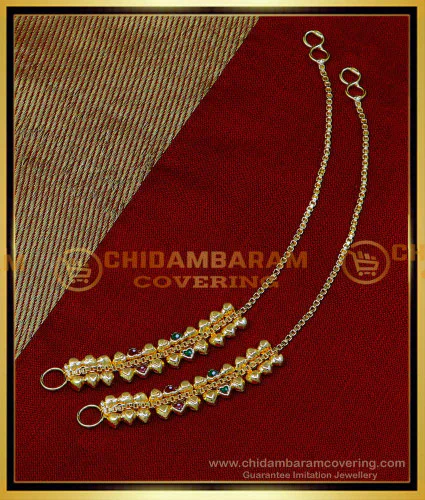 Buy Impon Uncut Stone Ear Chain Side Mattal Designs for Women