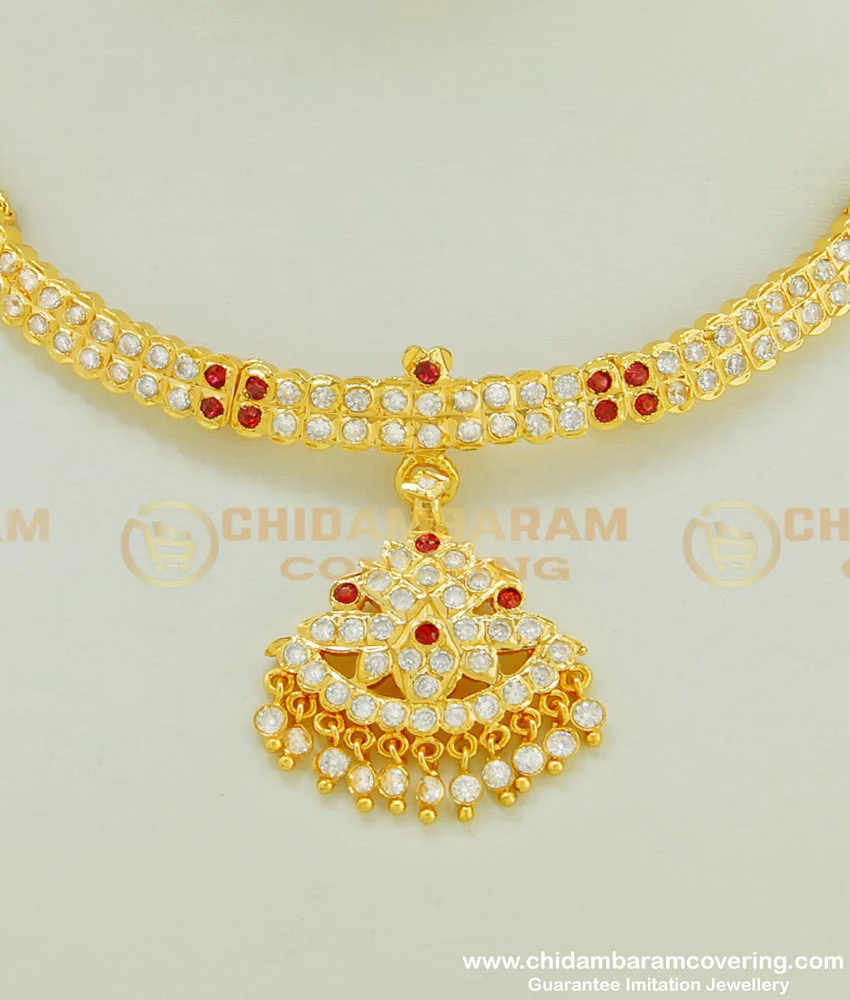 Buy Wedding Impon Full Stone Gold Attigai Design South Indian Naan ...