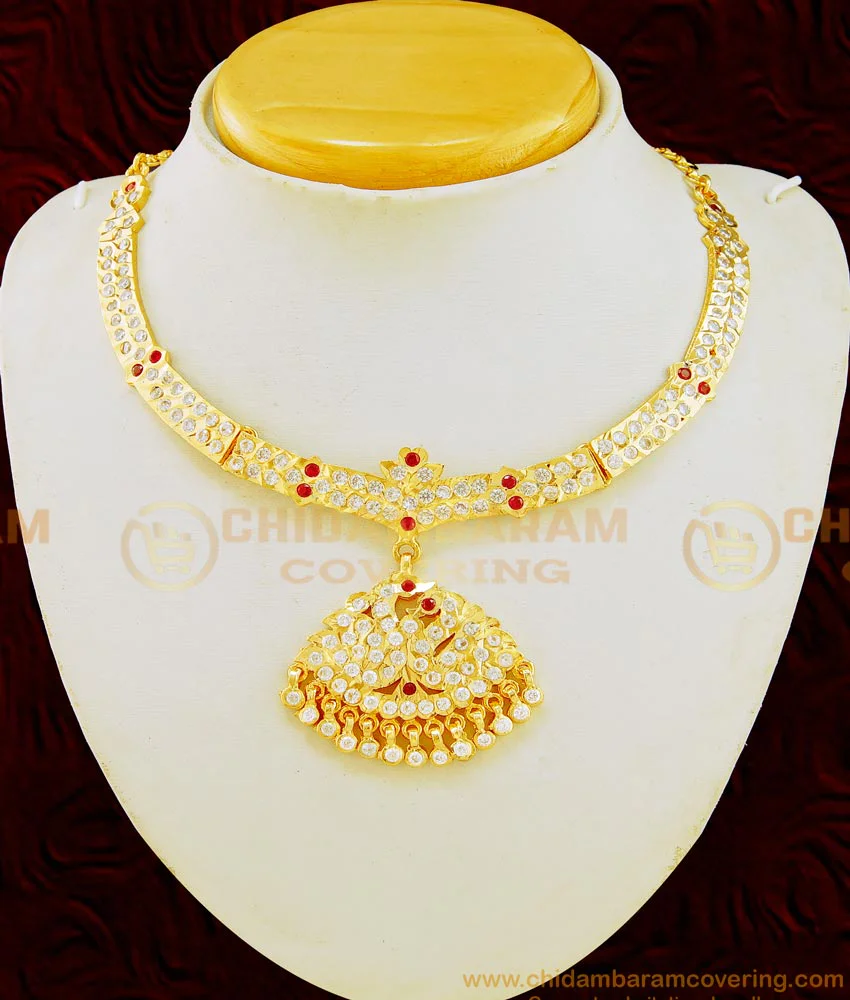Buy Wedding Collections New Impon Gold Attigai Necklace Design Indian ...