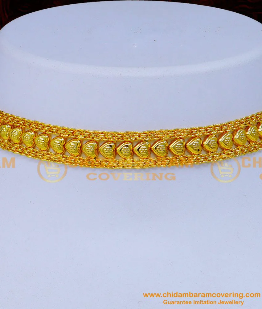 Buy Simple Western Style Gold Plated Choker Necklace Design for Girls