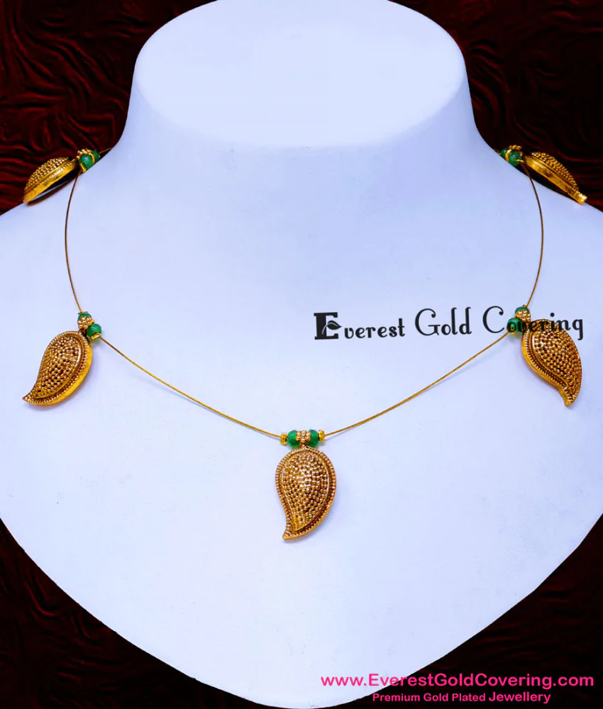 Buy Latest Light Weight Mango Design Invisible Necklace