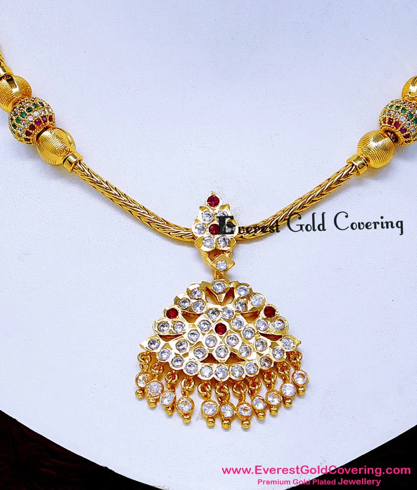 Buy Bridal Wear Multi Stone Attigai Necklace for Wedding