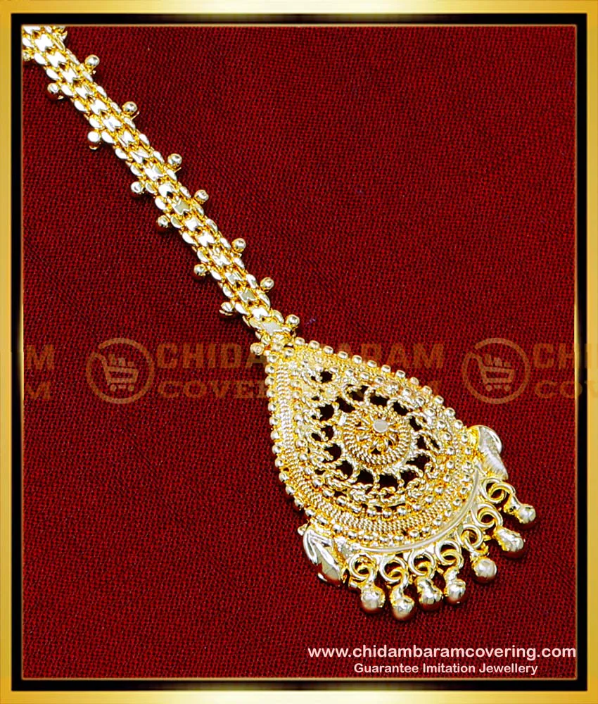 Buy Trendy Gold Plated Simple Artificial Maang Tikka Online